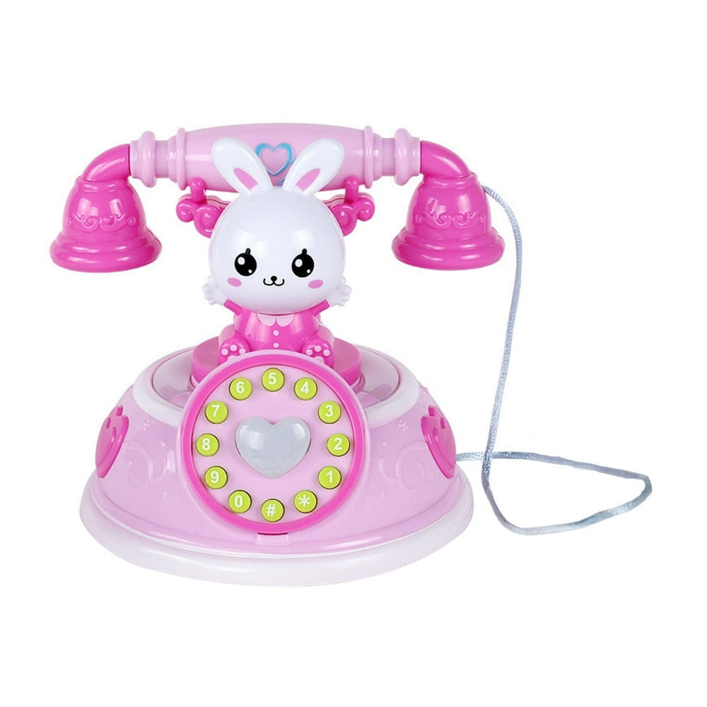 JUNWELL Toy Rotary Phone Kids Playpretend Lightbaby Chatter Toys 3 ...