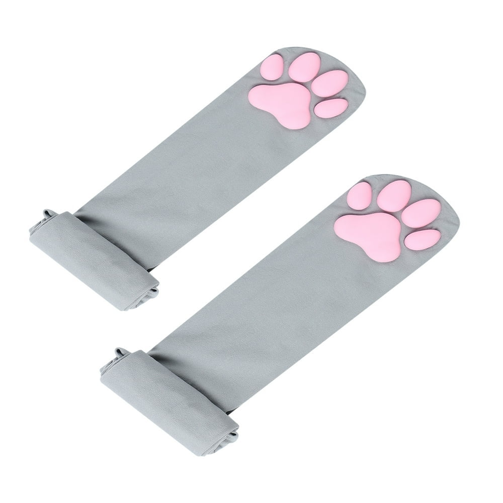 JUNWELL Women Cat Paw Pad Socks Cute 3D Kitten Claw Socks Thigh High ...