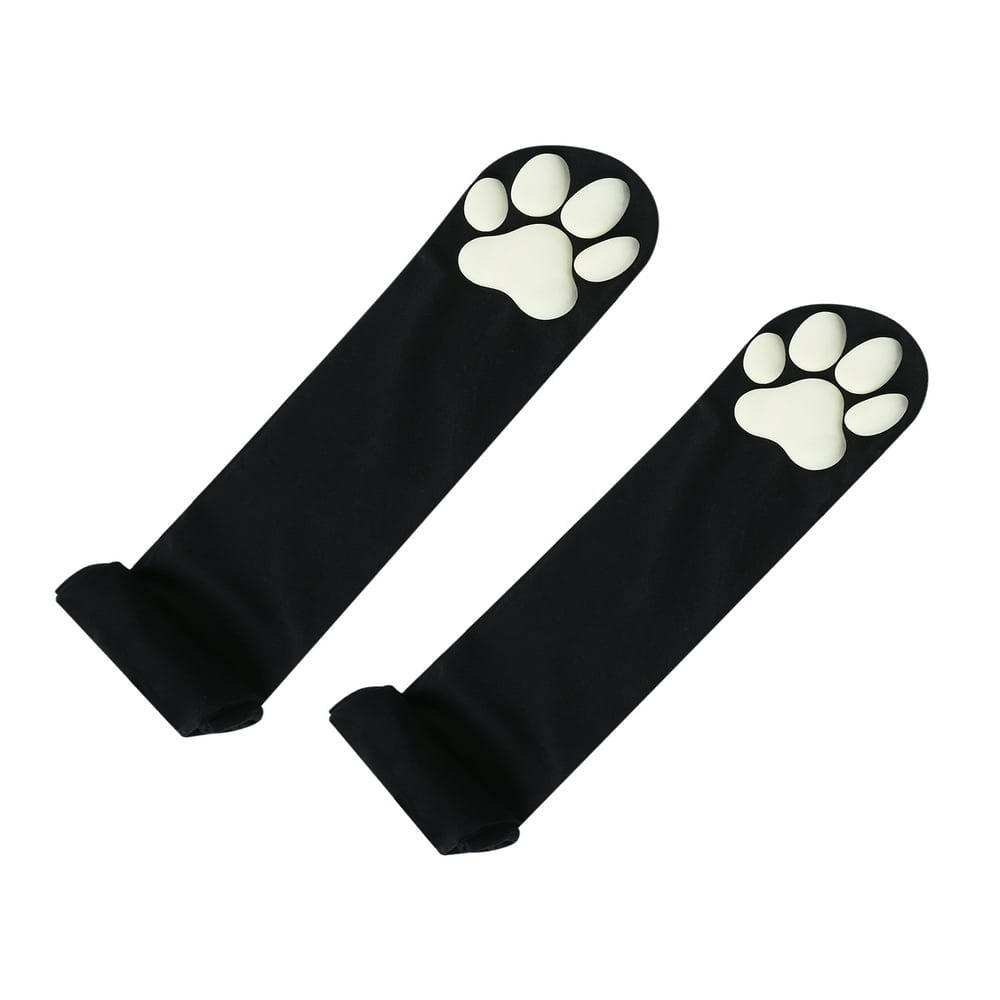 JUNWELL Women Cat Paw Pad Socks Cute 3D Kitten Claw Socks Thigh High ...