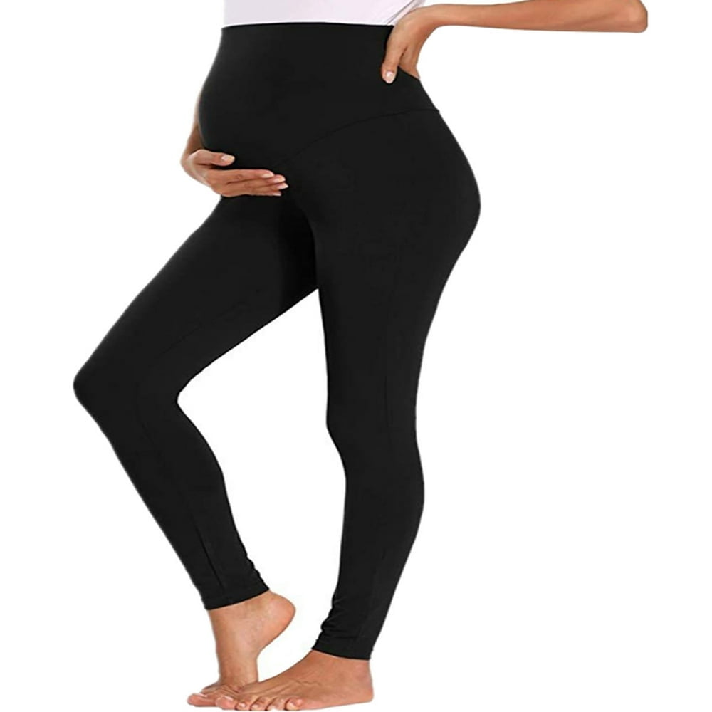 JUNWELL Women‘s Maternity Workout Leggings Over The Belly Pregnancy ...