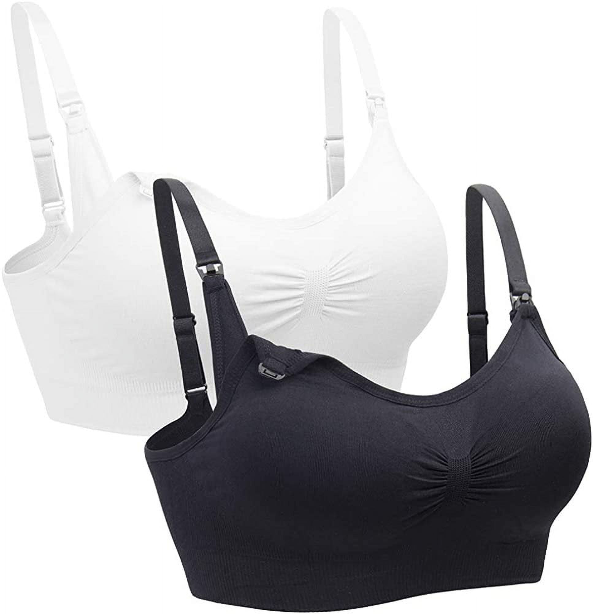 JUNWELL Womens Seamless Sleep Nursing Bra for Breastfeeding Clip Down ...