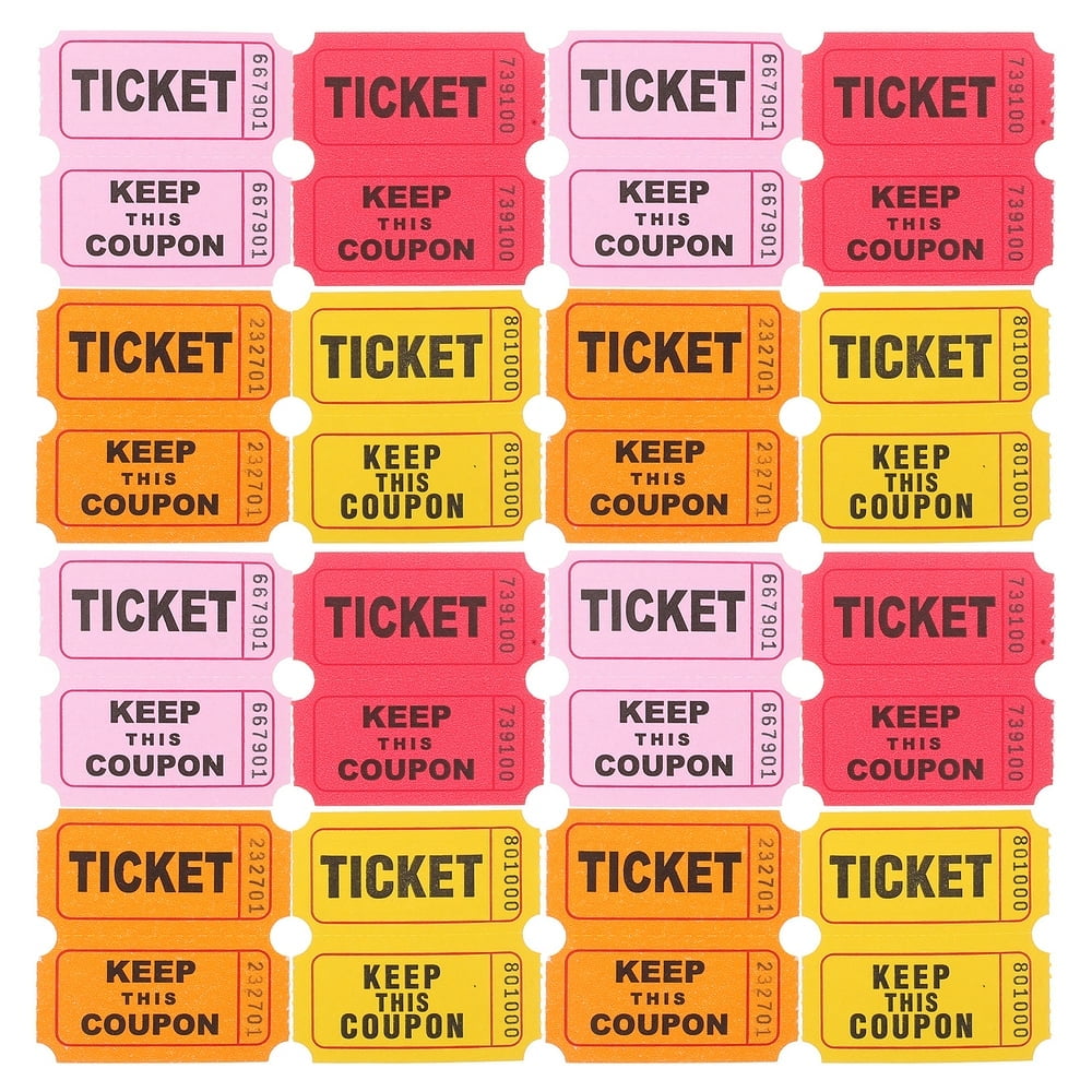 JUNWELL400pcs Raffle Tickets For Events For Party Supplies Carnivals ...