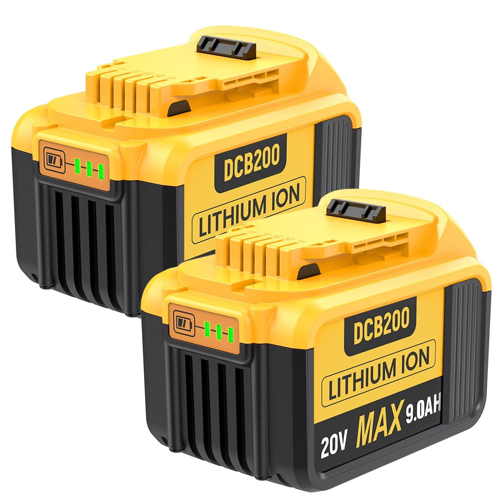JUNWOOD 2Pack 9.0Ah 20V Batteries Replacement for Dewalt 20V Max ...