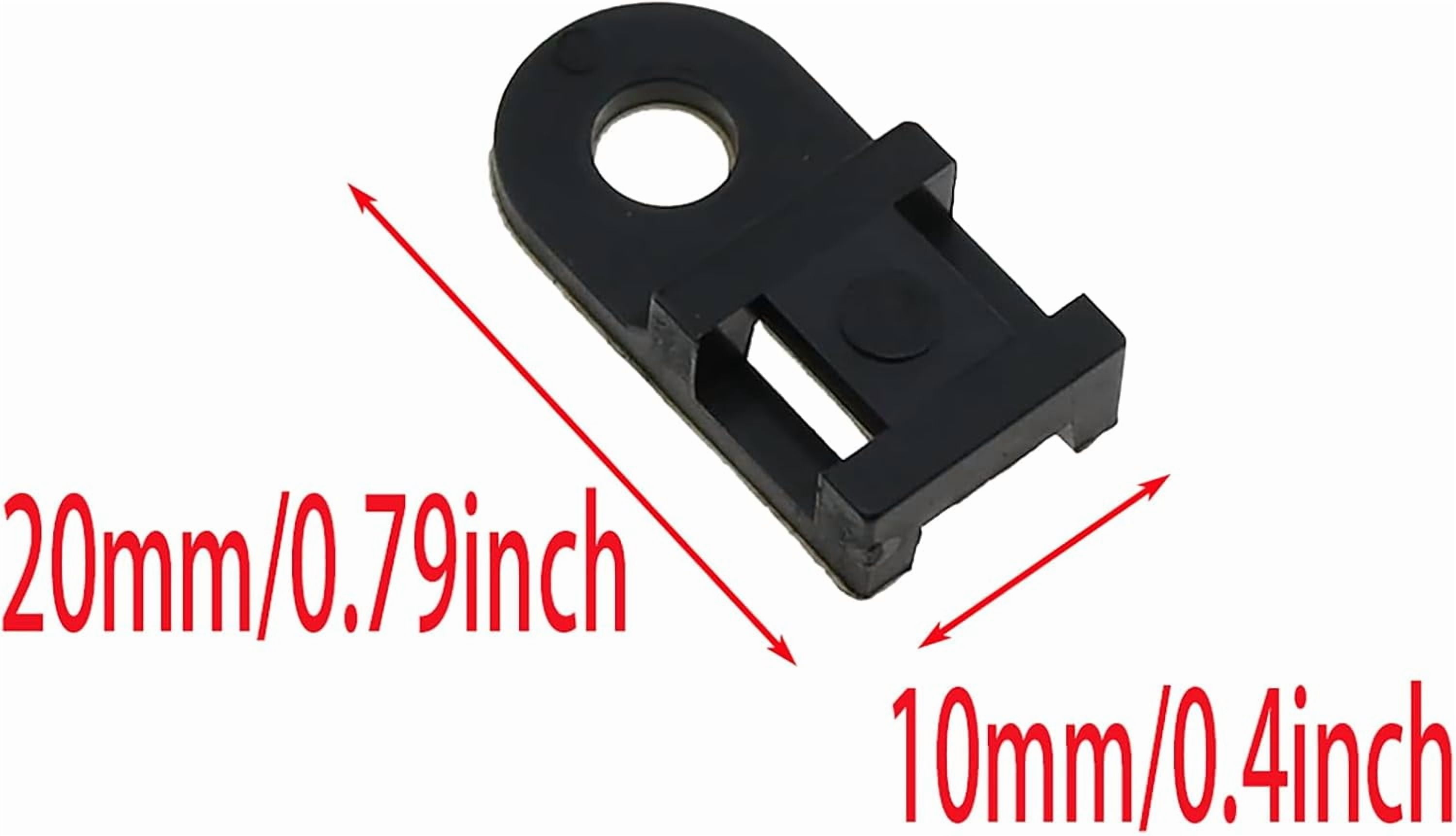 JUNXIAO-100 Pcs Saddle Type Cable Tie Bracket Plastic Tie Fixing Seat ...