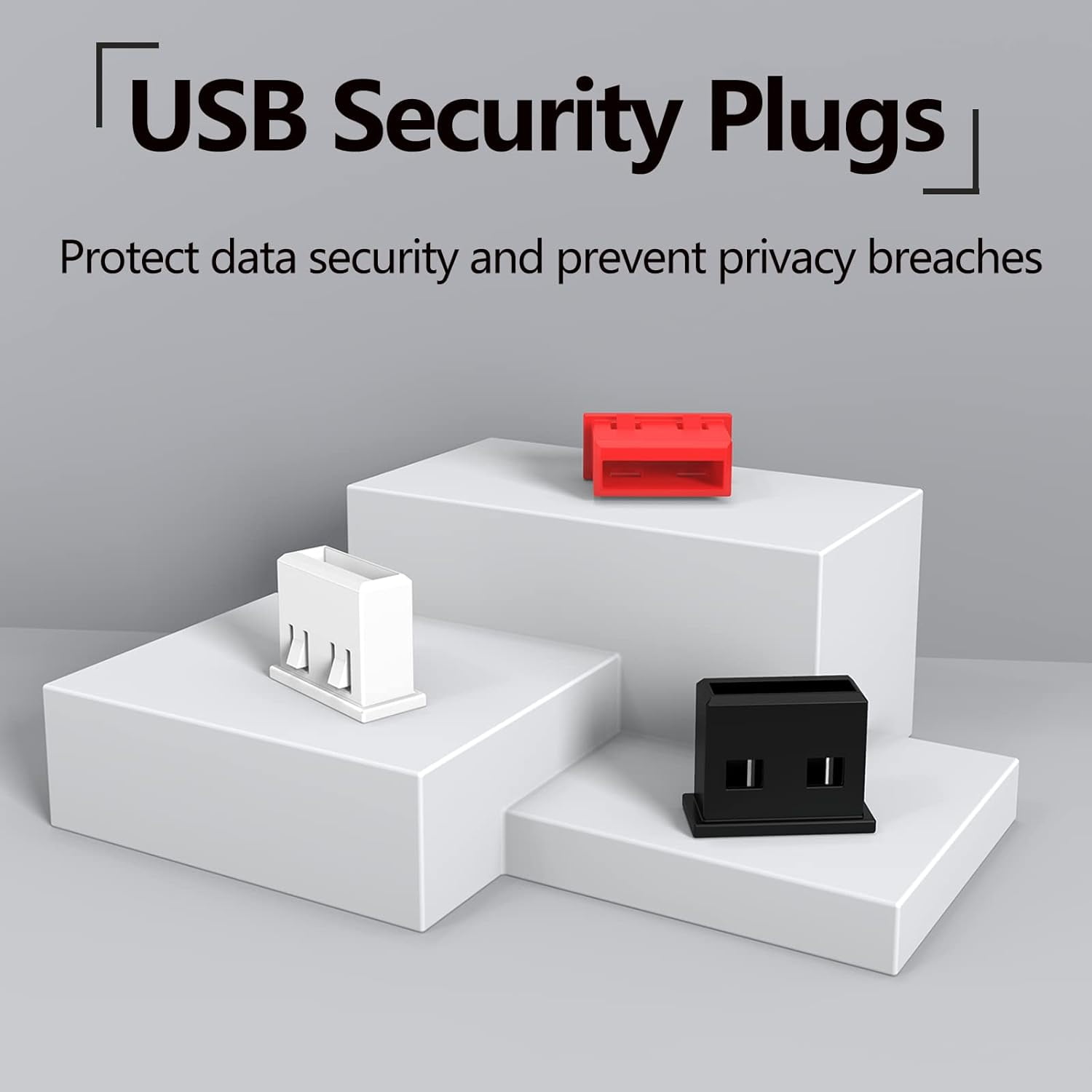 JUNXIAO-10Pcs USB A-Type Port Security Blocker,Non-Removable USB Dust ...