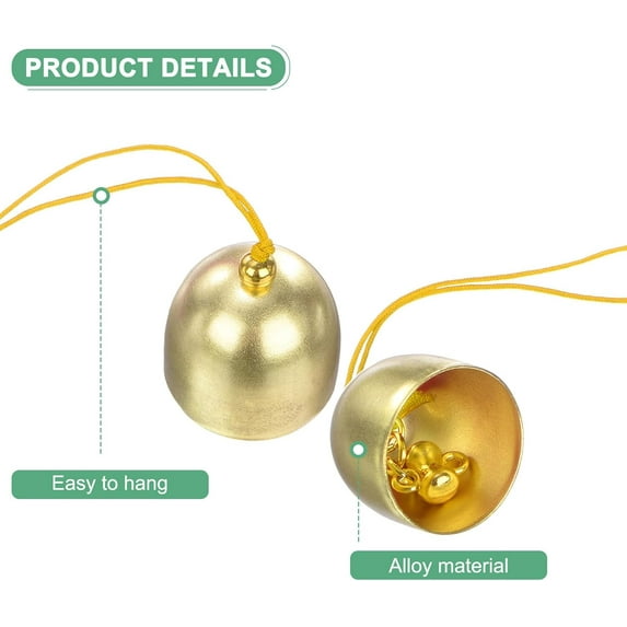 LINYAN-12-Pack Hanging Bells, Small Decorative Bells Wind Chimes ...