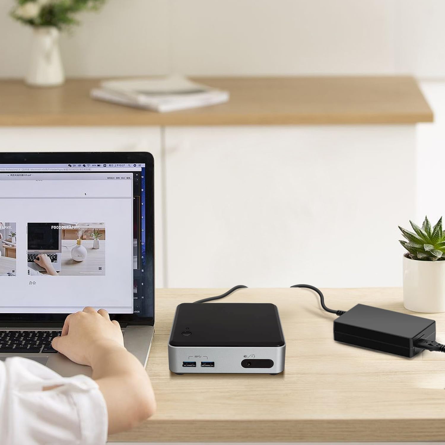 JUNXIAO-19V 3.42A 3A Mini PC Adapter Compatible with Beelink SEI10 GT-R GTR PRO SEI SER, Intel ...