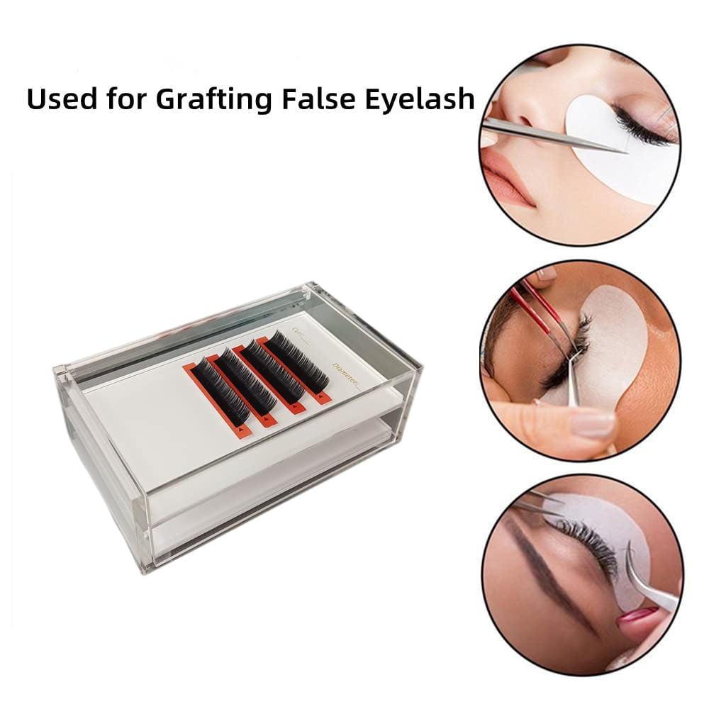 JUNXIAO-2 Layers Acrylic Eyelash Pallet Organizer Box, Grafting Eyelash ...