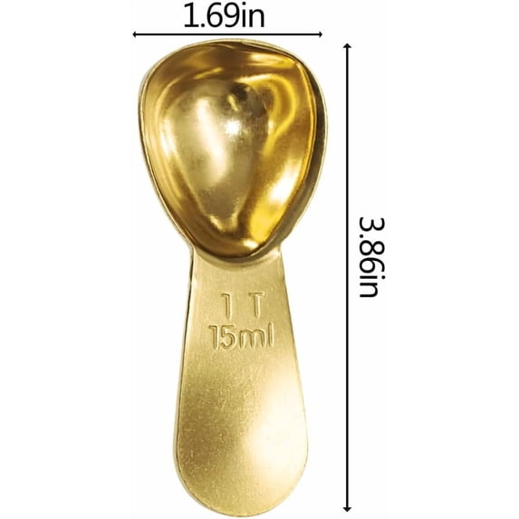 JUNXIAO-2 Pack Coffee Scoop, 1 Tablespoon, Stainless Steel Measuring ...