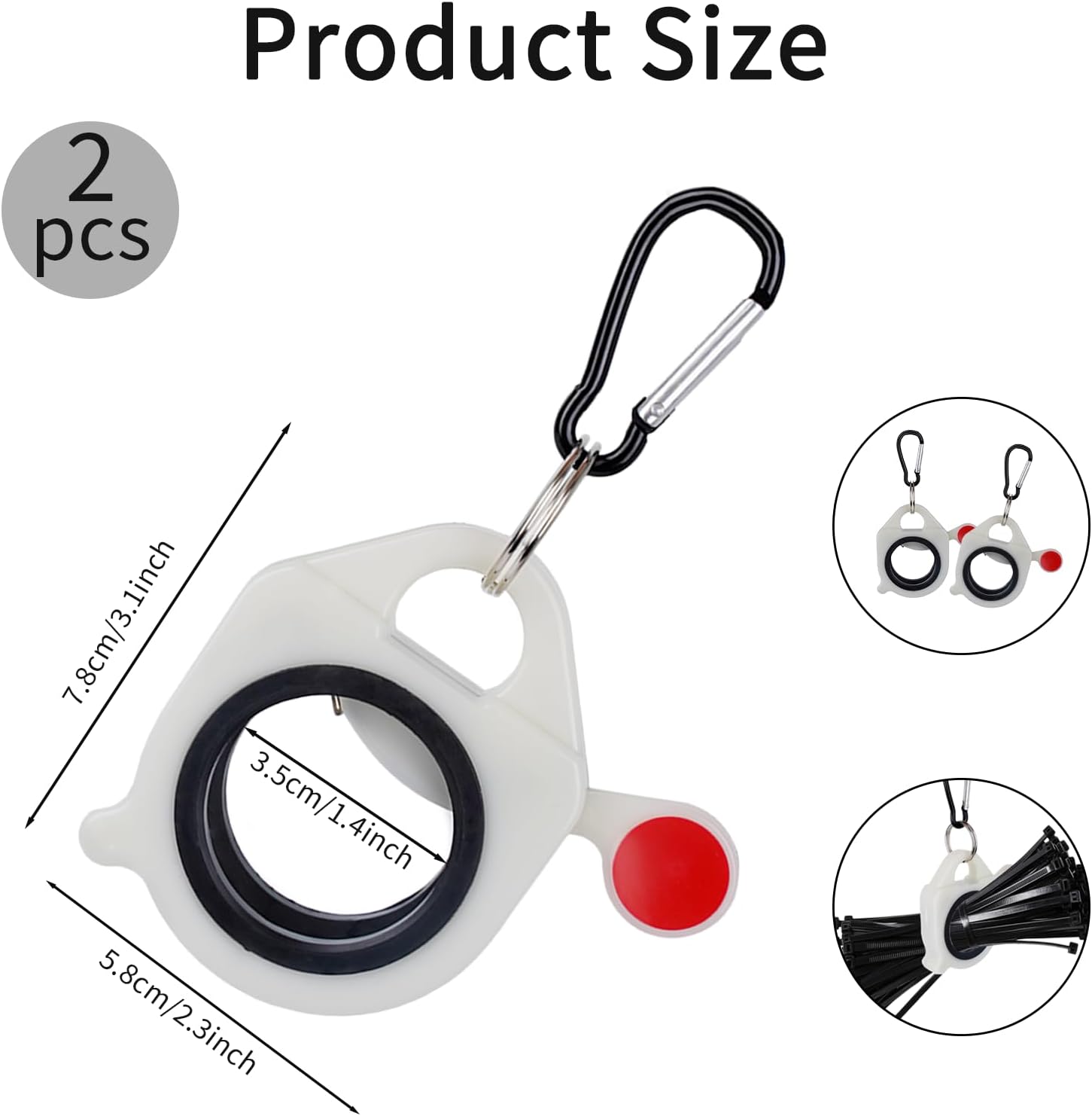 JUNXIAO-2 Pcs Zip Tie Holder, Portable Zip Ties Organizer Holders Clip ...