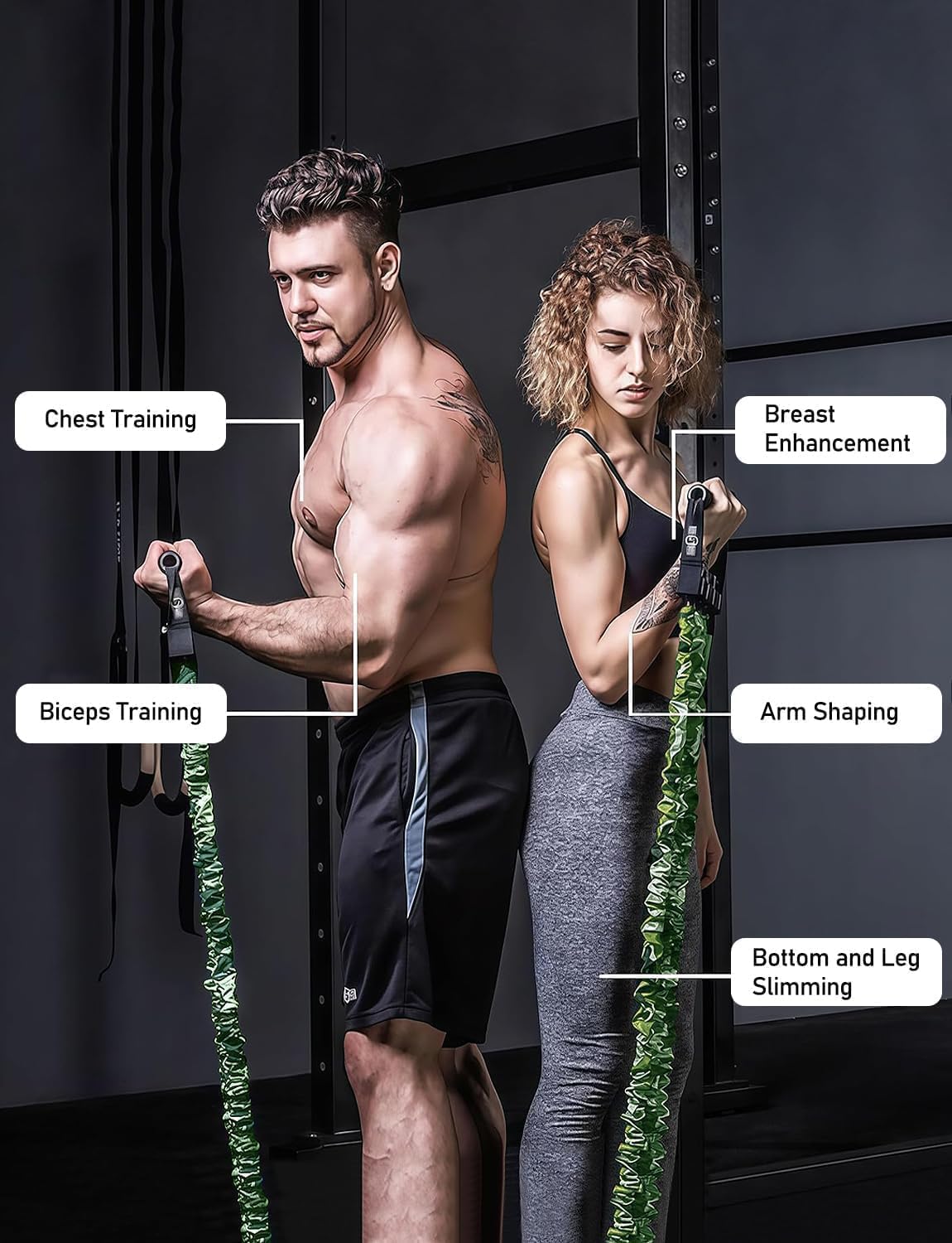JUNXIAO-2025 New Natural Latex 3-Hole Resistance Stretcher, 3-Way ...