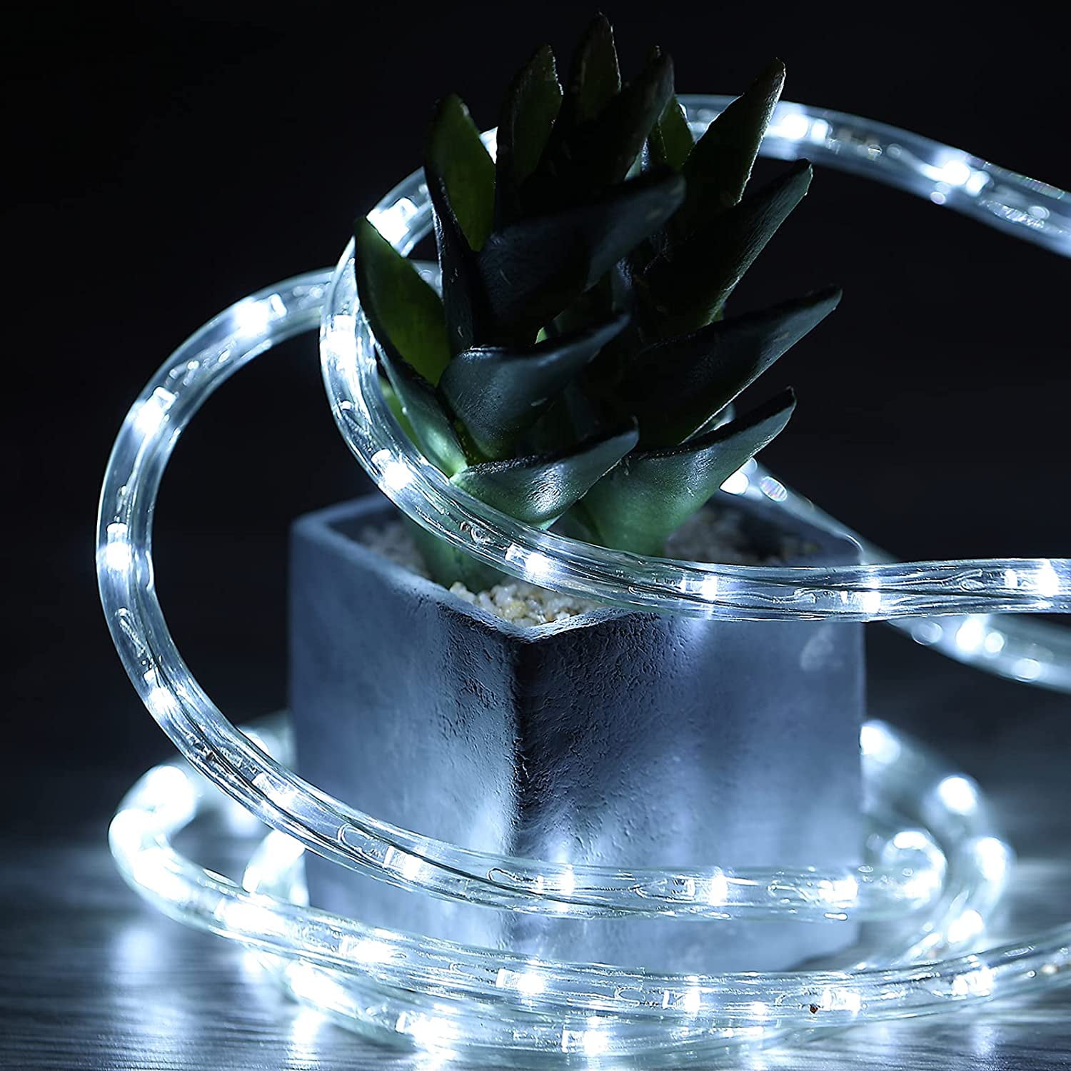 JUNXIAO-20Ft LED Rope Light, 110V LED Rope Lights Outdoor Waterproof ...