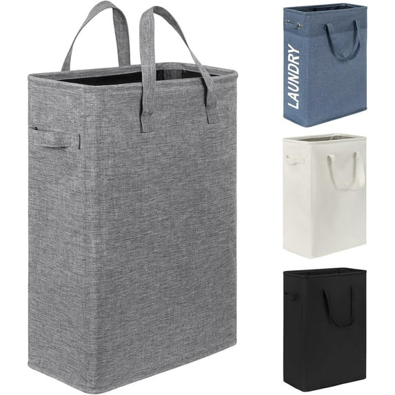 JUNXIAO-45L Slim Laundry Hamper Narrow Laundry Basket with Handle ...