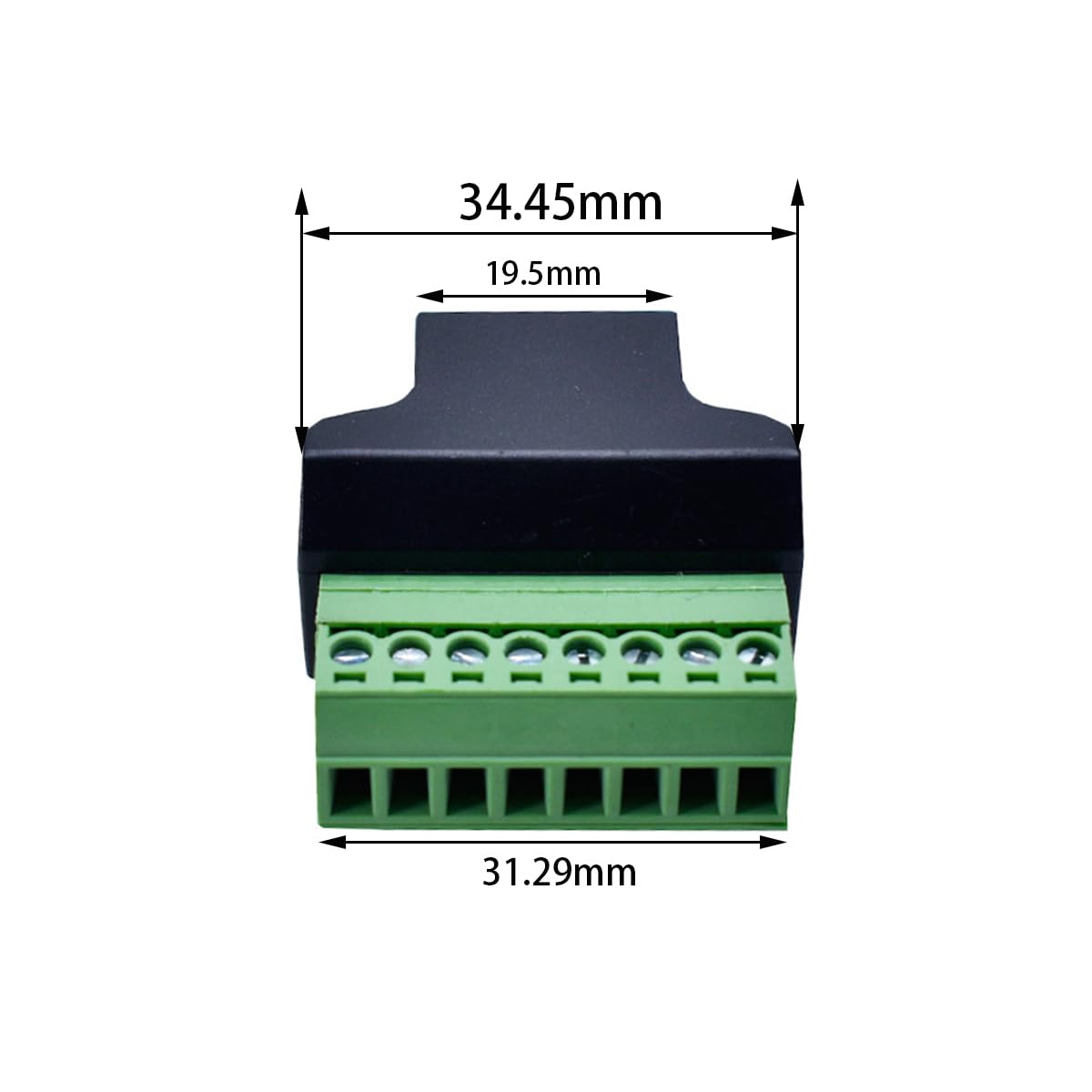 JUNXIAO-4PCS RJ45 Female to 8 Pin Screw Terminal,8P8C Ethernet Screw ...