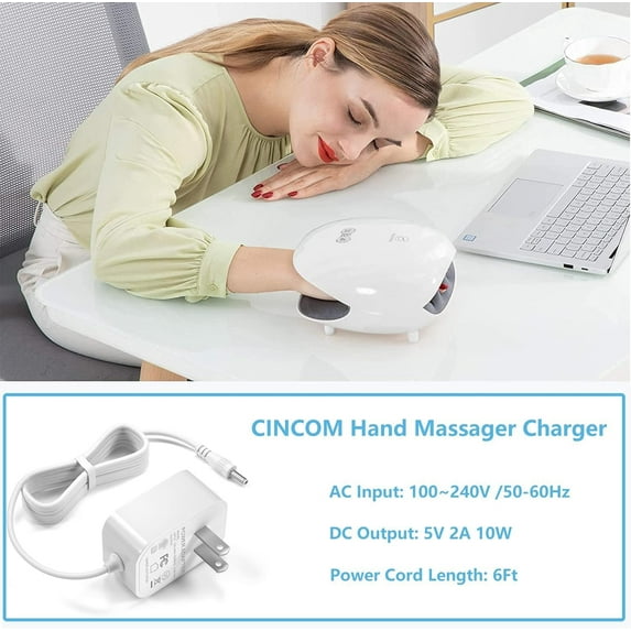 JUNXIAO-5V for CINCOM Hand Massager Charger WE-026H CM-026H-BL Replacement AC Power Cord Adapter ...