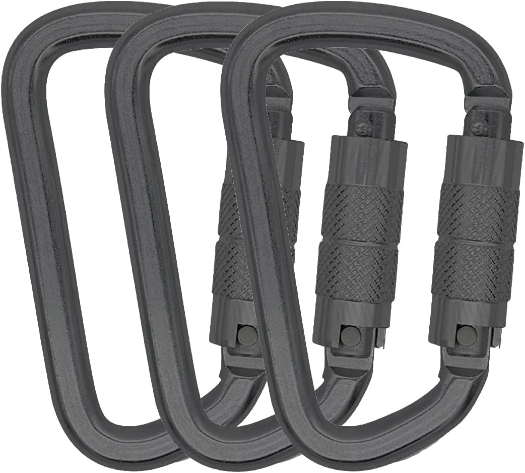 JUNXIAO-Auto Locking Carabiner 30KN=6500lbs Heavy Duty Large Clip ...