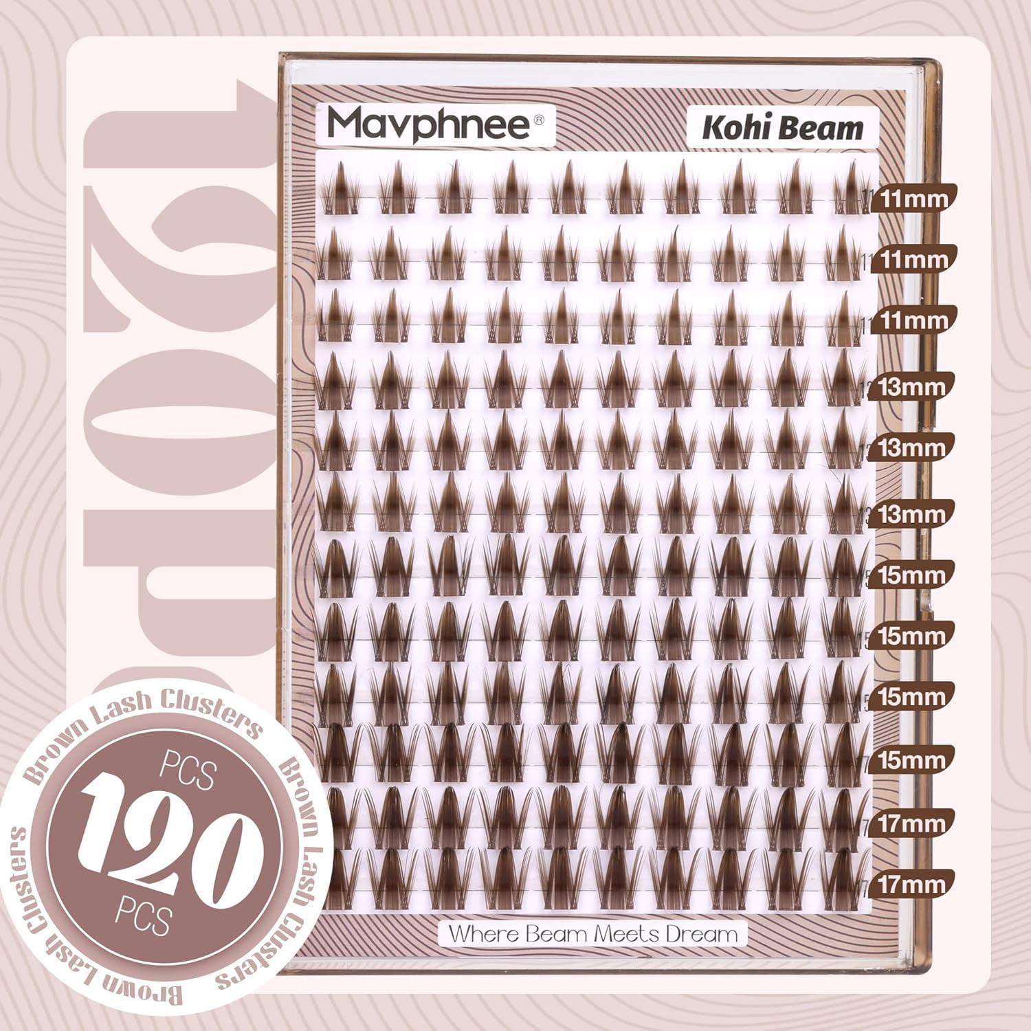 JUNXIAO-Brown Lash Clusters Manga Cluster Eyelash Extensions Spiky ...