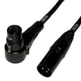 JUNXIAO-CESS-041 Right Angle Female XLR to Straight Male XLR Plug Cable ...
