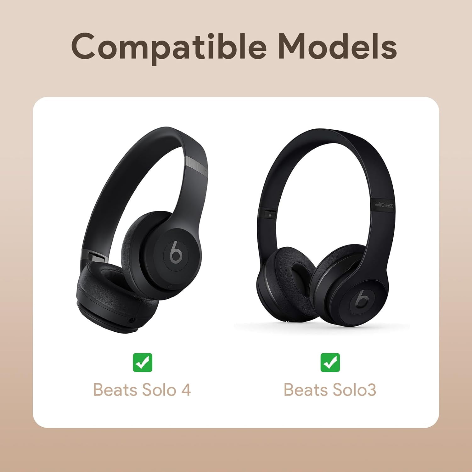JUNXIAO-Case for Beats Solo3 /Solo 4 Wireless On-Ear Headphones ...