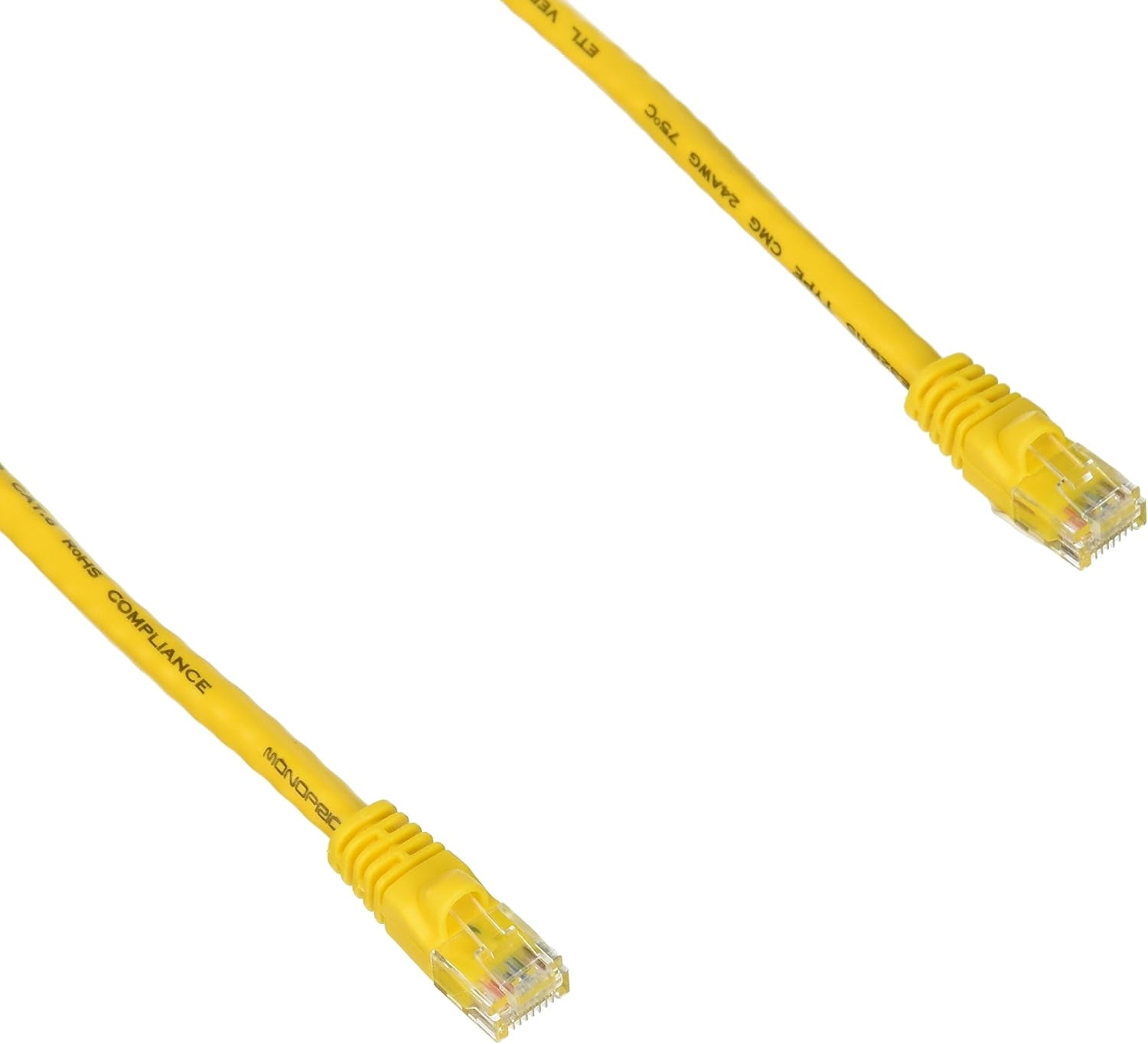 JUNXIAO-Cat6 Ethernet Patch Cable - 5 Feet - Yellow | Network Internet ...