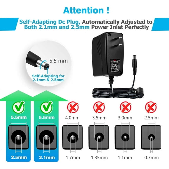 JUNXIAO-Chanzon 12V 3A 36W Power Supply AC DC Switching Adapter, 12 Volt 3 Amp AC/DC Wall Wart ...