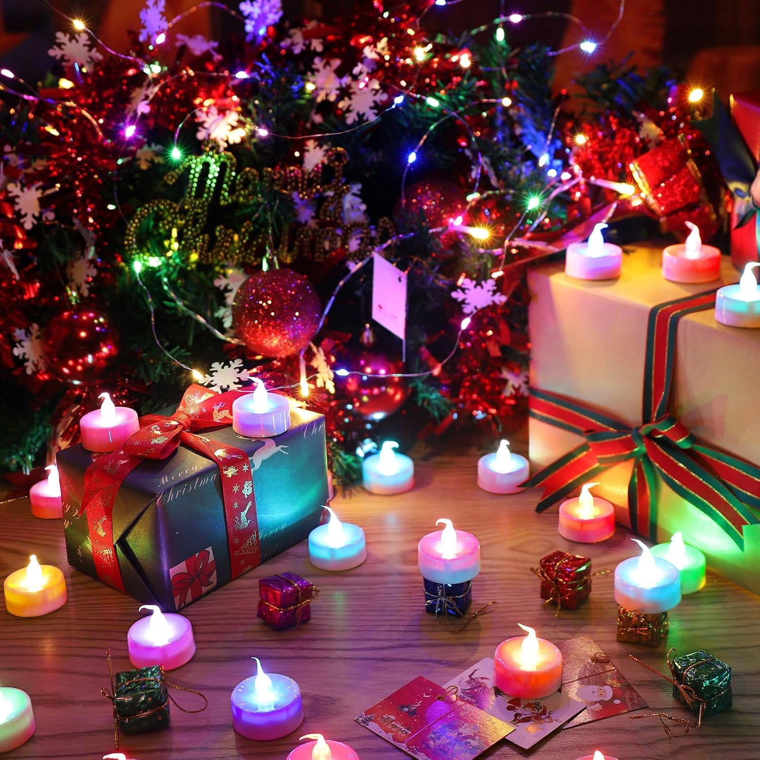 JUNXIAO-Color Changing Led Tealight Candles with Remote Control and ...