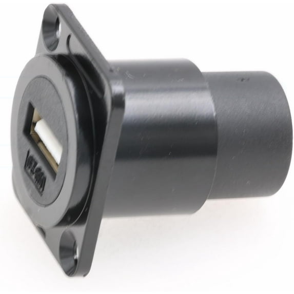 JUNXIAO-D-Type USB 2.0 to USB 2.0 Female Panel Socket Square Panel ...