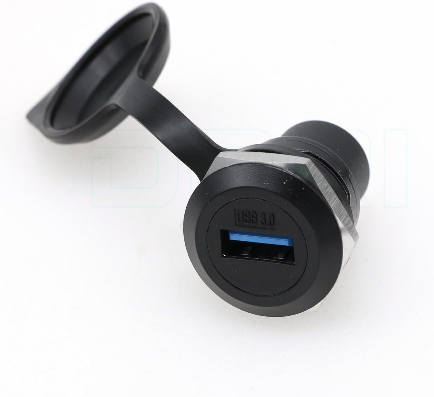 JUNXIAO-D-Type USB 3.0 to USB 3.0 Female Panel Mount Coupler Round Pass ...