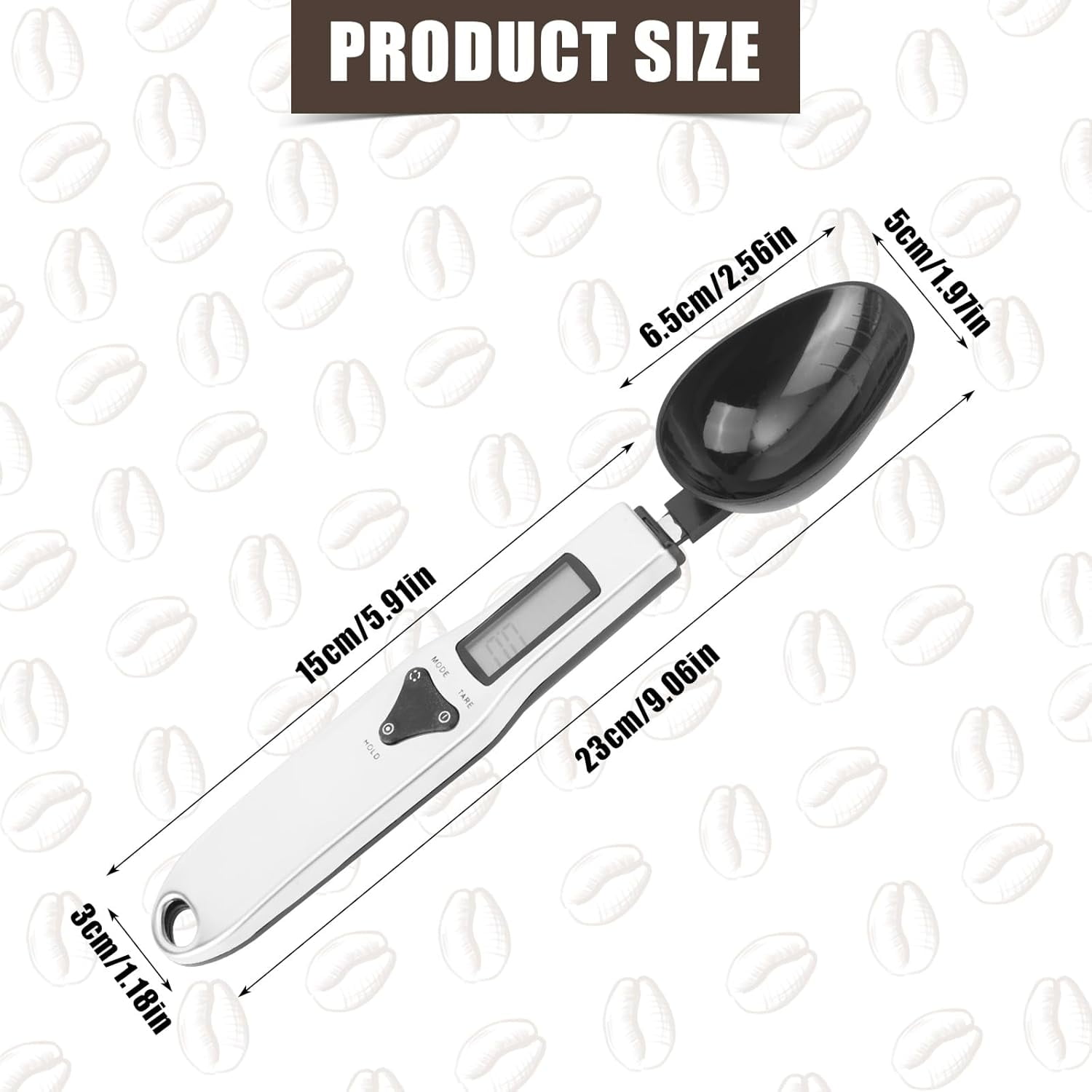 JUNXIAO-Digital Measuring Spoon Scale, 0.1-500g Electronic Kitchen Food ...