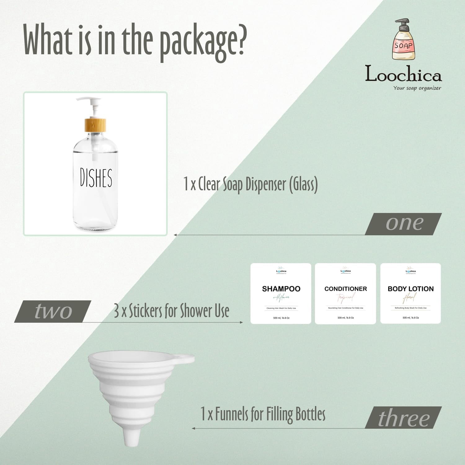 JUNXIAO-Dish Clear Glass Soap Dispenser with Plastic Pump, 16 Oz ...