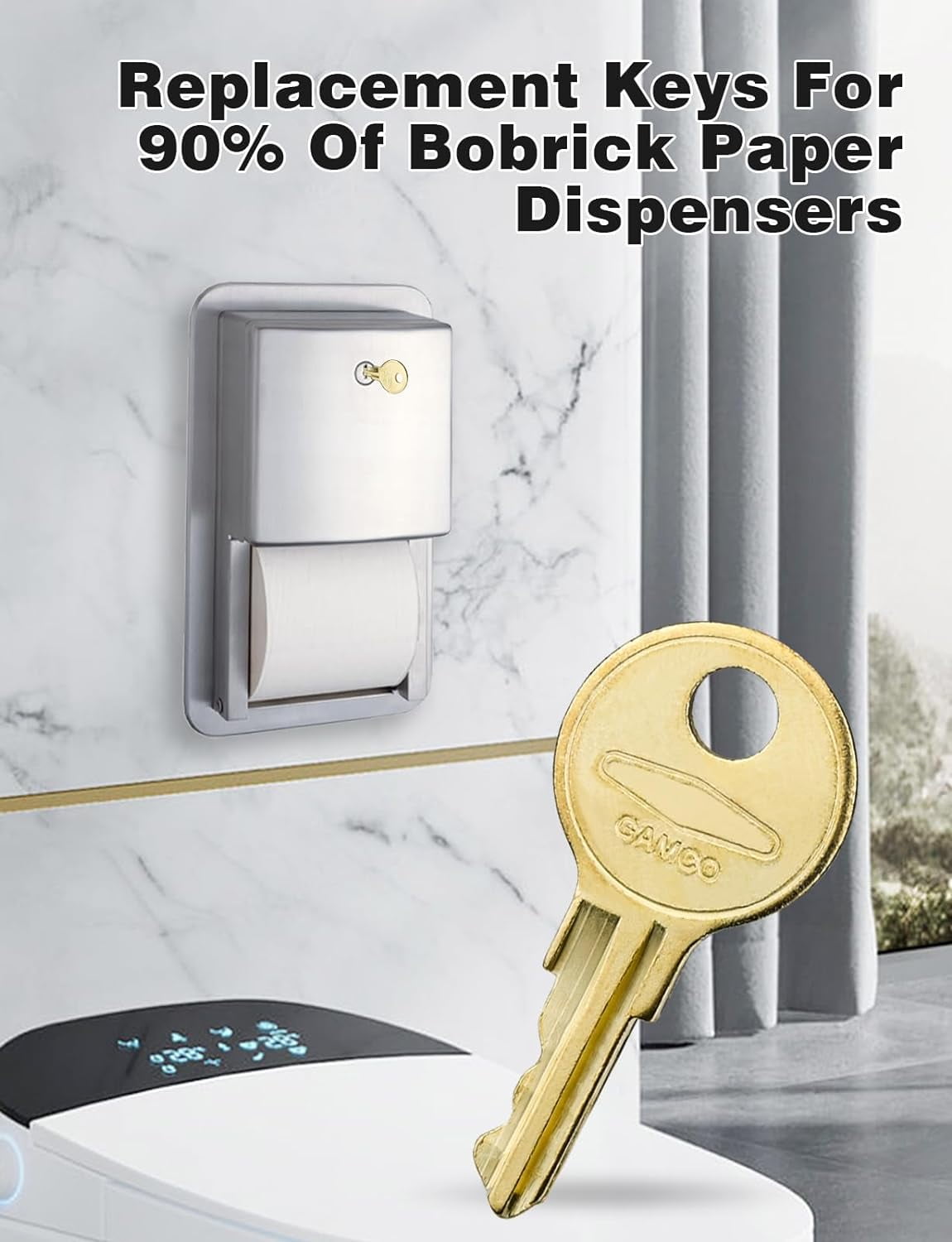 JUNXIAO-Dispenser Keys for Bobrick, 10-Pack 33043 CAT74 Toilet Paper ...