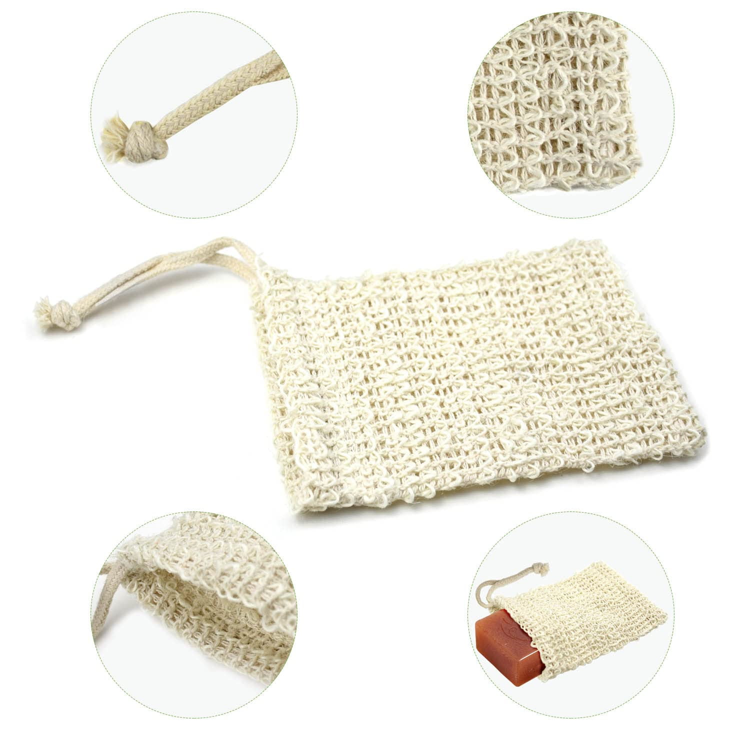 JUNXIAO-E-KNOW Soap Saver Pouch, Soap Bag Body Scrubber for Bar Soap or Soap Lift, Body ...