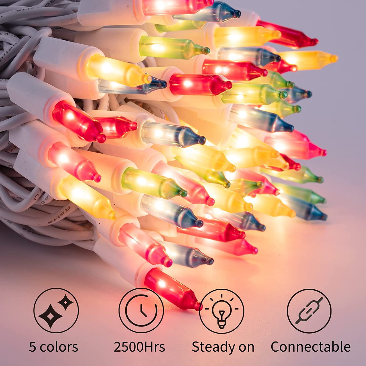 JUNXIAO-Easter Decorations Mini String Lights - 26.5 feet 100 Count ...