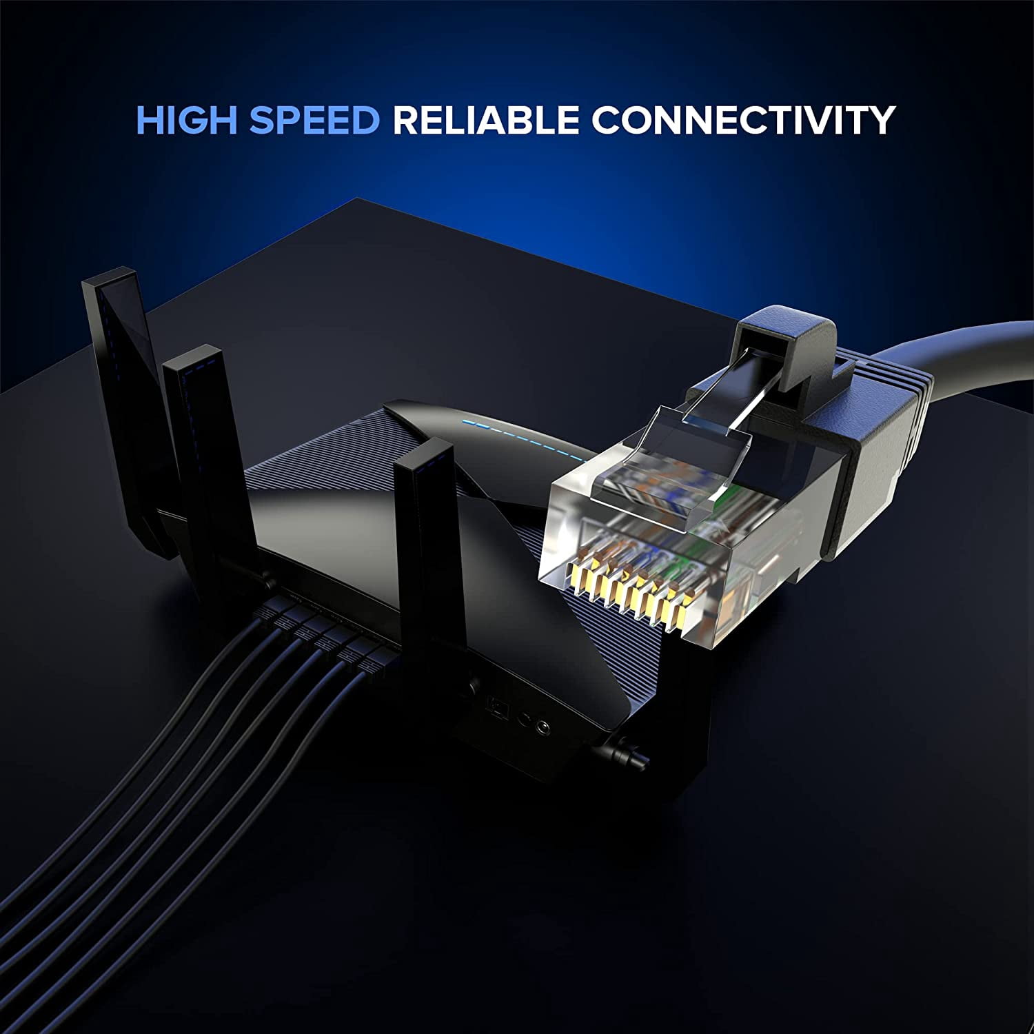 JUNXIAO-Ethernet Cable 15 ft CAT6 High Speed Internet Network LAN Cable ...