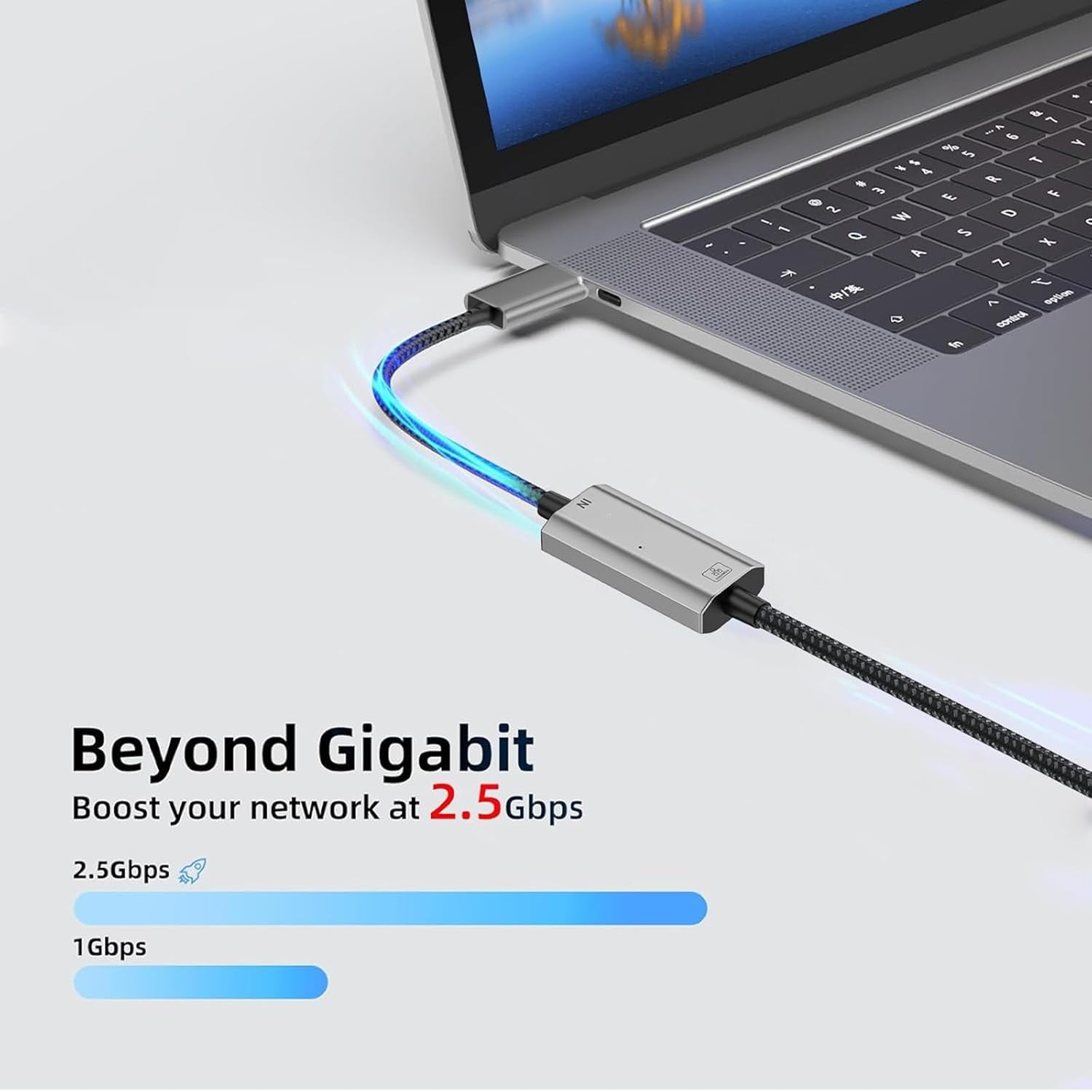 JUNXIAO-Ethernet to USB Cable 2.5Gigabit, USB A 3.0 to RJ 45 Cord 3.93 ...