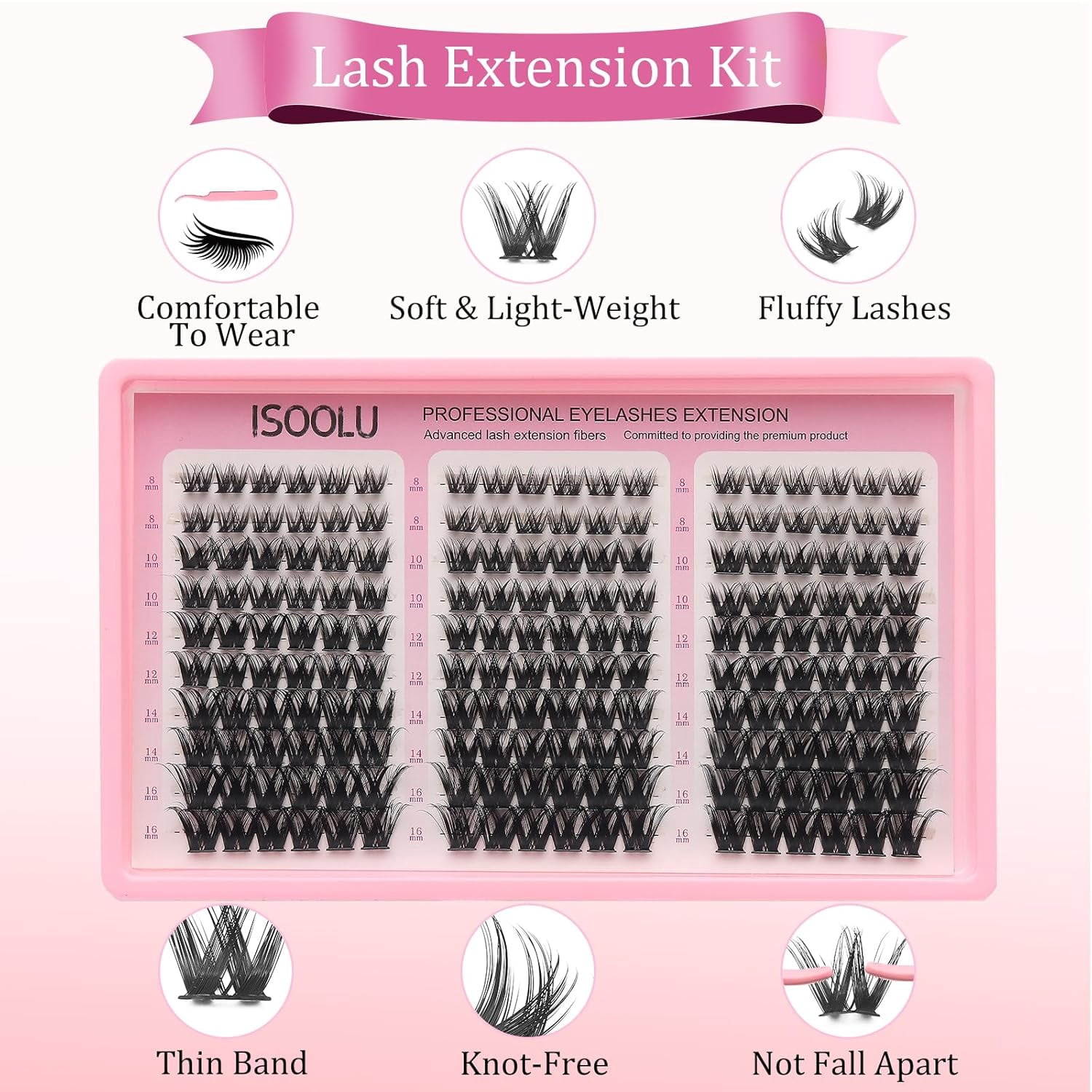 JUNXIAO-Fairy Lash Clusters Manga Individual Lashes C Curl Wispy ...