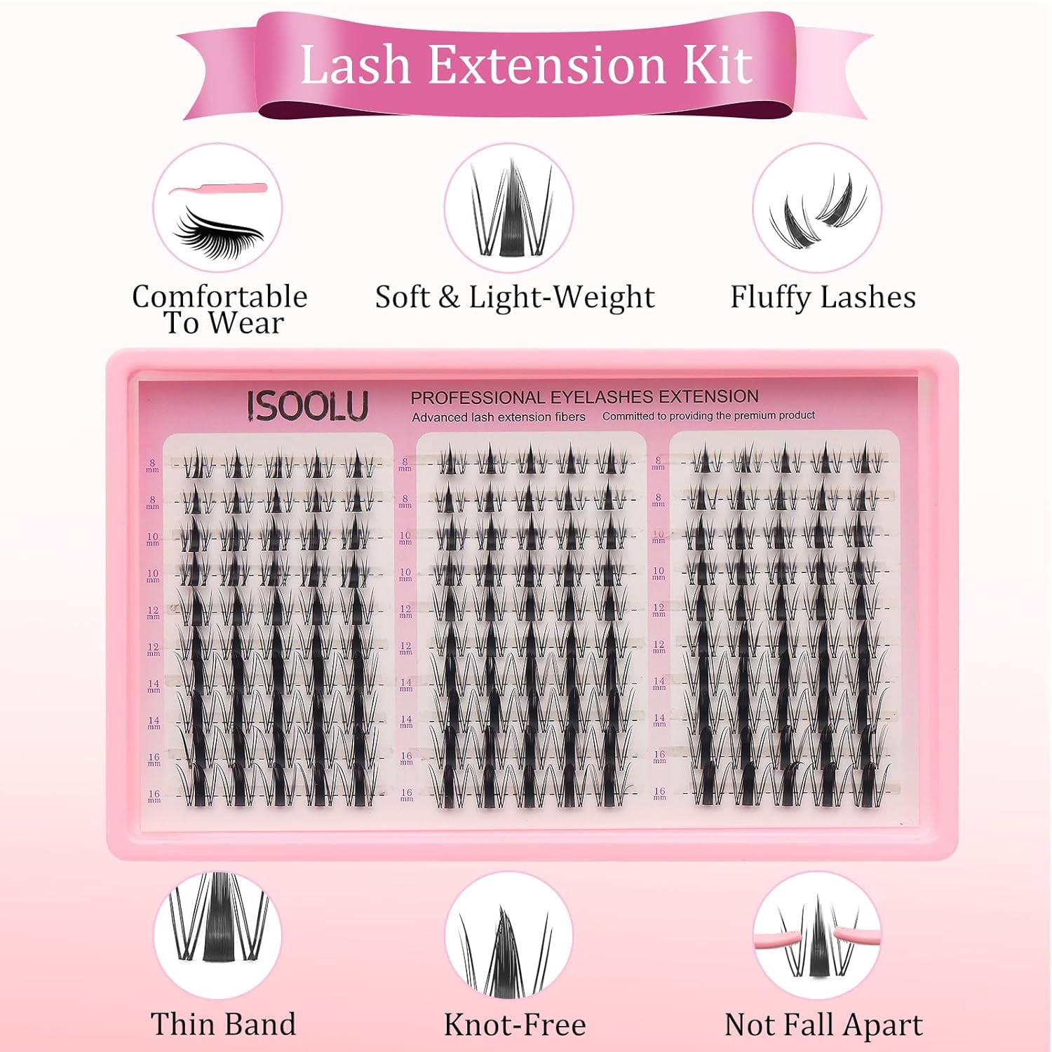 JUNXIAO-Fairy Lash Clusters Manga Individual Lashes C Curl Wispy ...