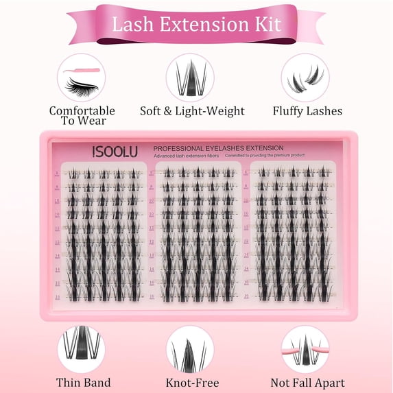JUNXIAO-Fairy Lash Clusters Manga Individual Lashes C Curl Wispy ...