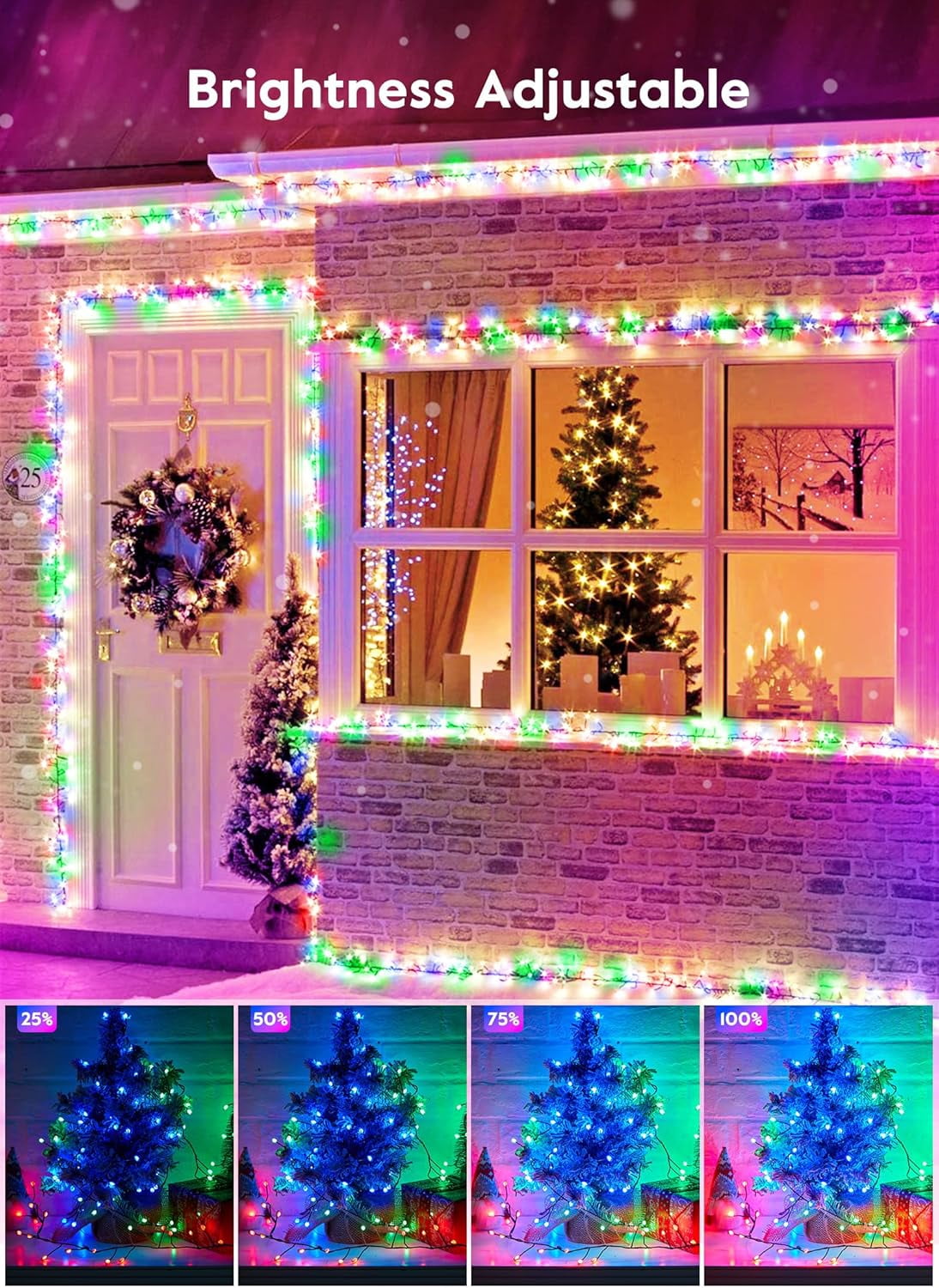 LINYAN-Fairy Lights Plug in,20FT 200LEDs Color Changing Firecracker ...