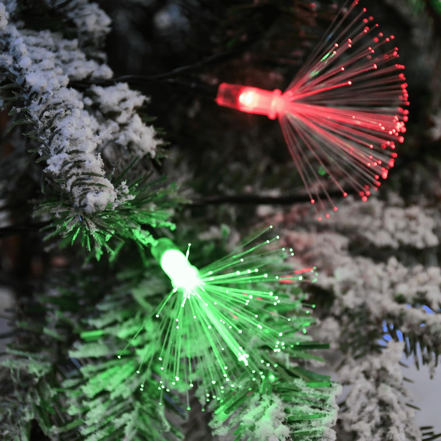 JUNXIAO-Fiber Optic Fairy Lights Battery Operated, 33FT 60 LED Firework ...