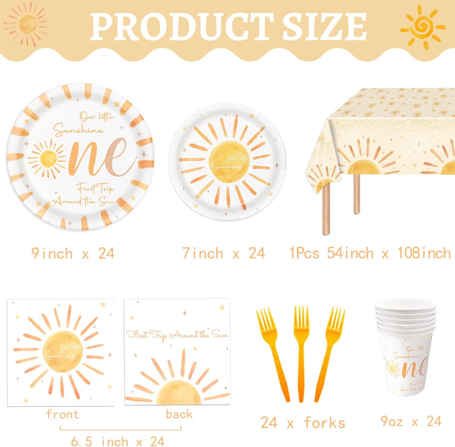 LINYAN-First Trip Around the Sun 1st Birthday Decorations Bohemian ...