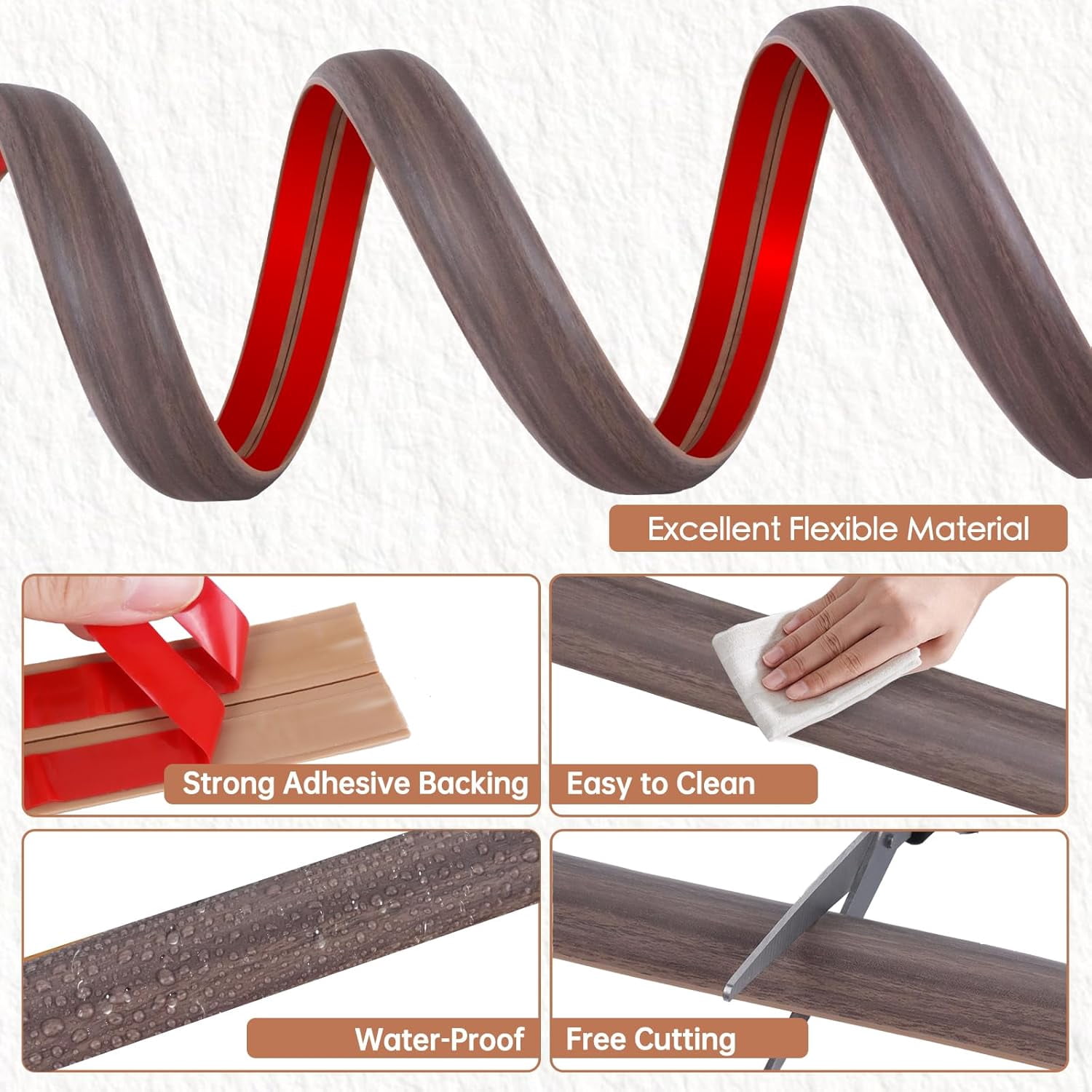 JUNXIAO-Floor Cord Cover for Wires on Floor Self Adhesive Cord Hider ...