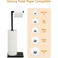 JUNXIAO-Free Standing Bathroom Toilet Paper Holder Stand with Reserve ...