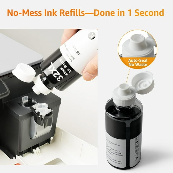 JUNXIAO-Jeoskarky Compatible for HP 31xl Color HP 32xl Black Ink Bottle for HP Smart Tank 7602 ...