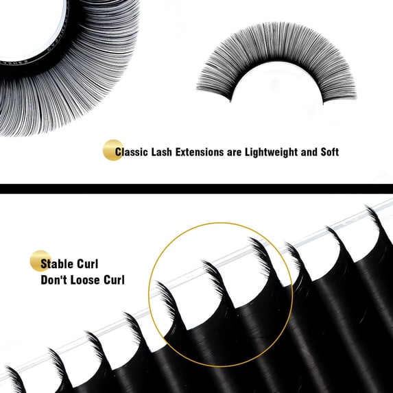 JUNXIAO-KOLYBEL Classic Lash Extensions 0.15 C CC D DD J B L Curl 13 ...