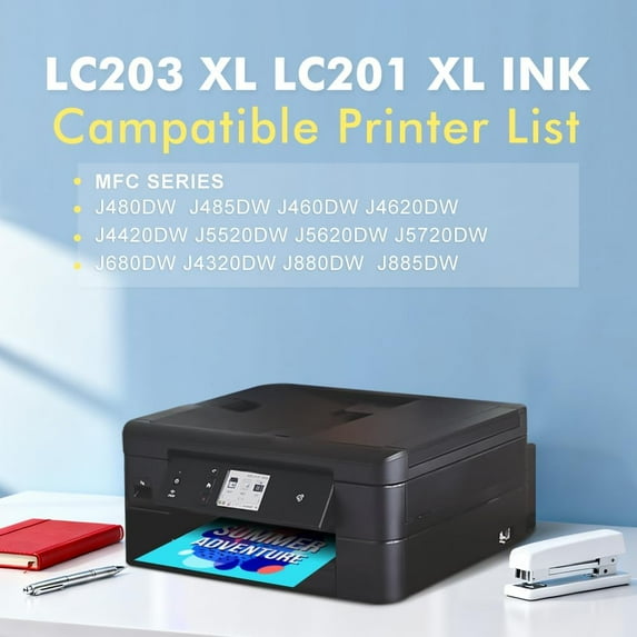 JUNXIAO-LC203XL Ink Cartridges Replacement for Brother LC203 XL LC201 ...