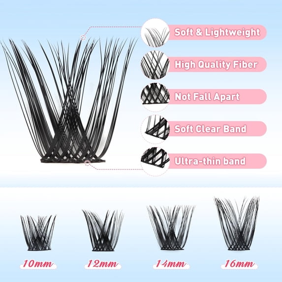 JUNXIAO-Lash Clusters,Manga Eyelash Clusters,DIY Eyelash Extensions ...