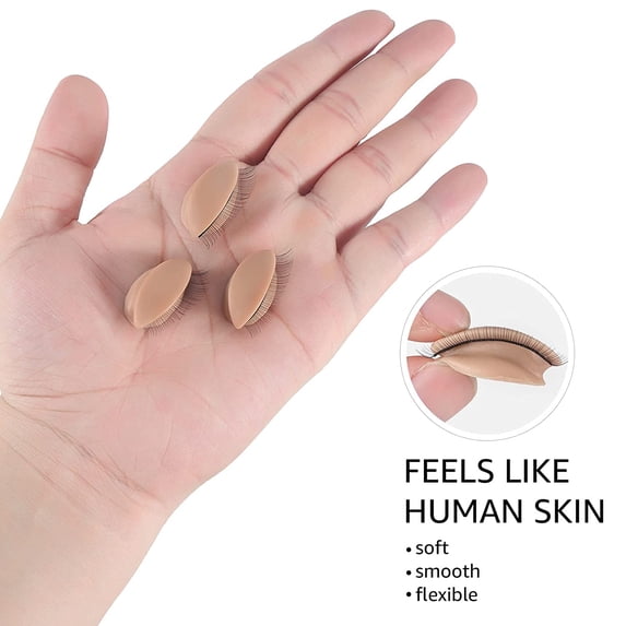JUNXIAO-Lash Mannequin Head with 2 Pairs Replacement Eyelids, Eyelash ...