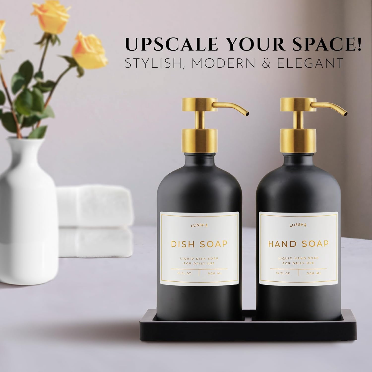 JUNXIAO-Lotion, Hand & Dish Soap Dispenser for Kitchen & Bathroom ...