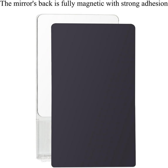 JUNXIAO-Magnetic Locker Mirror with Fully Magnetic Back, 9.45" x 5.51 ...